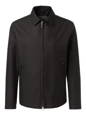 Canali Leather-trimmed Jacket - Brown