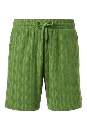 Frescobol Carioca Augusto Cotton-blend Terry Shorts - Green