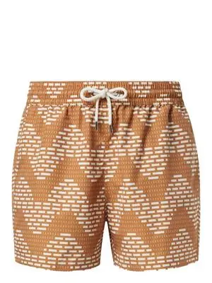 Frescobol Carioca Rio Printed Swim Trunks - Brown