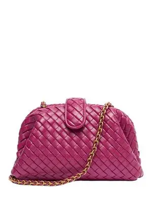 Bottega Veneta Lauren 1980 Small Leather Clutch - Purple