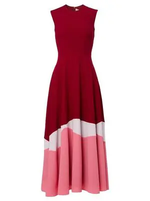 ROKSANDA Gradient Crêpe Cocktail Dress - Burgundy