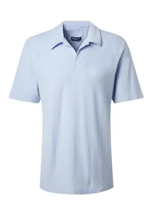 Frescobol Carioca Faustino Cotton-blend Terry Polo Shirt - Blue