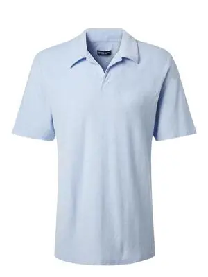 Frescobol Carioca Faustino Cotton-blend Terry Polo Shirt - Blue