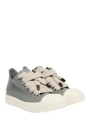 Rick Owens Jumbolace Leather Sneakers - Grey