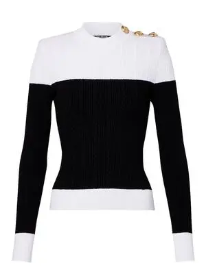 Balmain Cable-knit Sweater - Black
