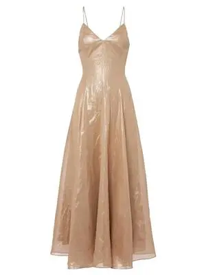 Brunello Cucinelli Cotton Maxi Dress - Gold