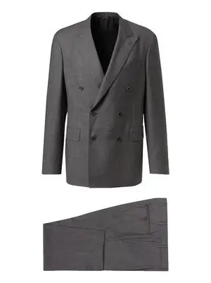 Canali Double-breasted Wool Suit - Grey