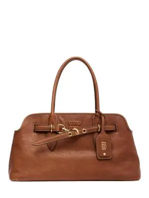 MIU MIU Aventure Large Leather Tote