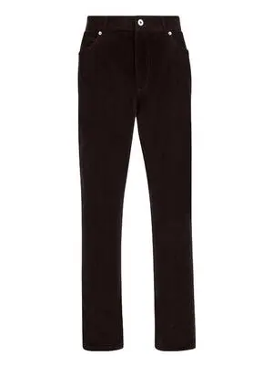 FERRAGAMO Corduroy Trousers Red