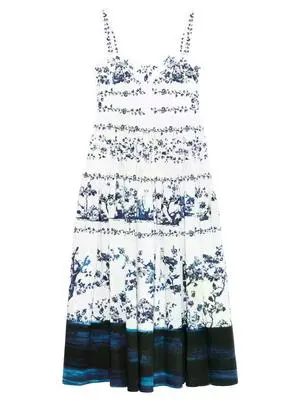 Erdem Floral-print Midi Dress - White