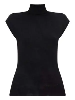 Dsquared2 Cap-sleeve Turtleneck Top - Black