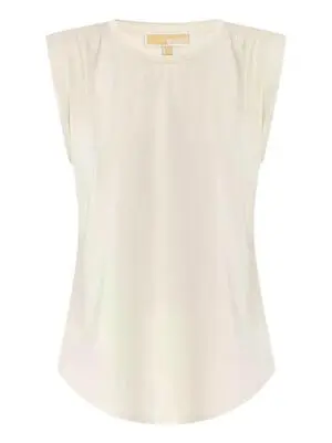Michael Kors Padded-shoulder Top - Neutrals