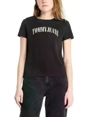 Tommy Hilfiger Logo-print T-shirt - Black