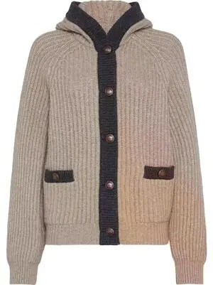 Brunello Cucinelli Cashmere Feather-yarn Cardigan - Neutrals