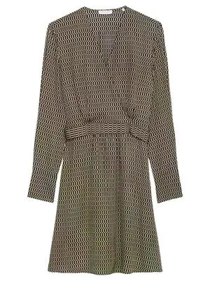 Marc O'polo Geometric-pattern Wrap Dress - Brown