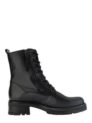 Gabor Lace-up Combat Boots - Black