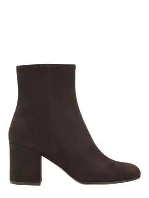GIANVITO ROSSI Block-heel Suede Boots - Moka
