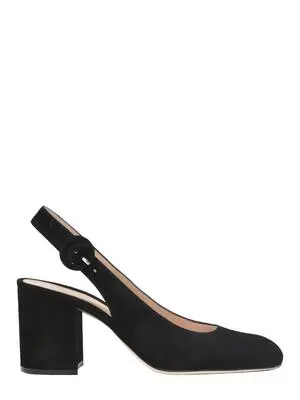 GIANVITO ROSSI Slingback Block-heel Pumps - Black
