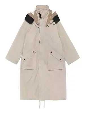 Thom Browne Detachable Hood Parka Coat - Neutrals