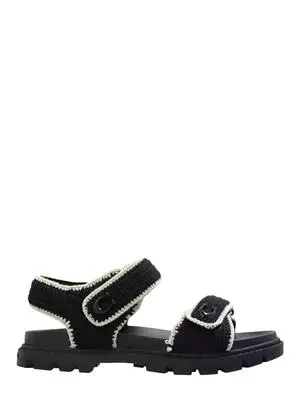 Coach Brynn Crochet Double-strap Sandals - Black