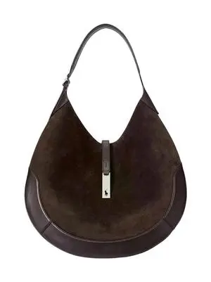 Polo Ralph Lauren Polo Id Suede Shoulder Bag - Brown