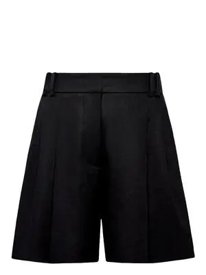 Another Tomorrow Pleated Shorts - Black