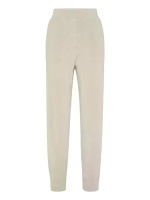 Brunello Cucinelli Ribbed-knit Joggers - Neutrals