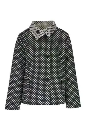 Akris Polka-dot Button-up Reversible Jacket - Black