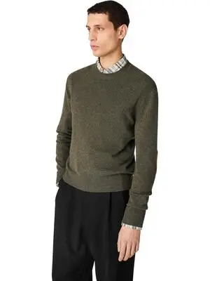 Bottega Veneta Cashmere Sweater With Intrecciato Suede Patches Camo