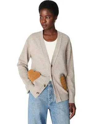 BOTTEGA  VENETA Cashmere Cardigan - Stone Melange