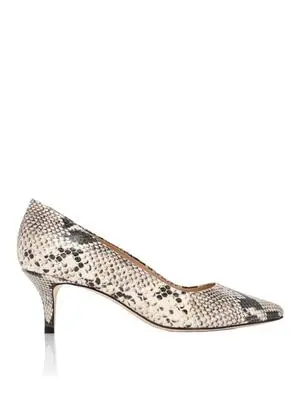 JOAN OLOFF SHOES Callie Pump With Kitten Heel - Snake