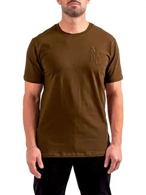 MACEOO Resistance Logo Embroidered T-shirt - Brown