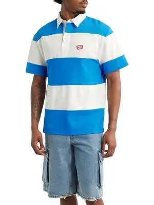 ICECREAM Boulder Stripe Polo - Whisper White