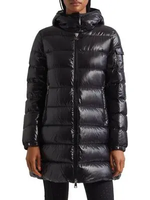 Moncler Courcelles Down Hooded Coat - Black