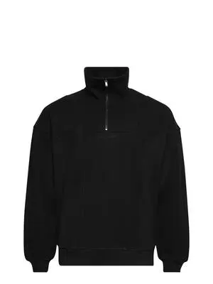 Saint Laurent Half Zip Sweatshirt - Black