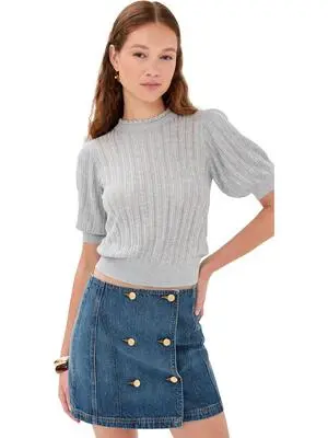ULLA JOHNSON Gemma Short Sleeve Knit Top