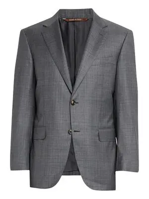 Canali Apos;s Wool And Silk Tonal Plaid Two-piece Suit - Grey