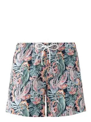 Eton Floral Print Swim Trunks - Multi