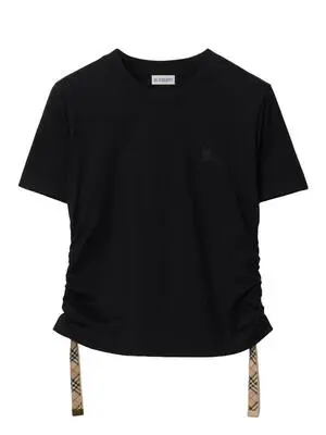 Burberry Embroidered Equestrian Knight Design T-shirt - Black