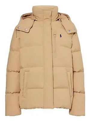 Ralph Lauren Hooded Quilted Woven-down Jacket - Classic Camel