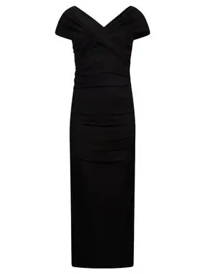 Liu Jo Draped V-neck Dress - Black