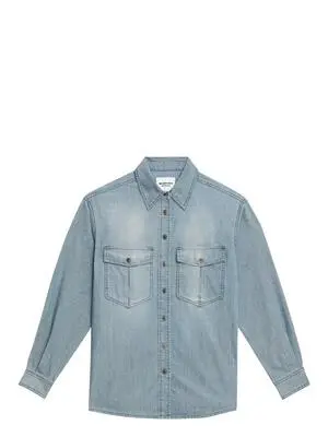 MARANT ETOILE Ovelia Cotton Chambray Shirt - Blue