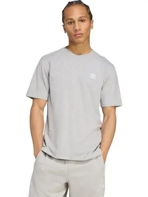 Adidas Trefoil Essentials Tee - Medium Grey Heather / White
