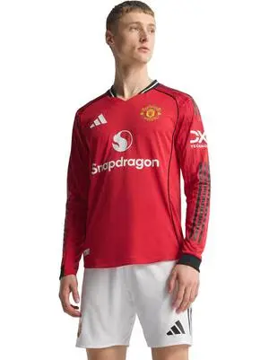 Adidas Manchester United 25/26 Long Sleeve Home Authentic Jersey - Mufc Red