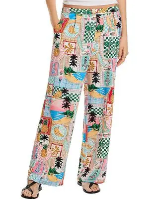 AQUA Postcard Wide Leg Pants