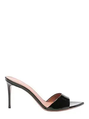 CASTAGNA 80mm Alixia Patent Leather Sandals - Black