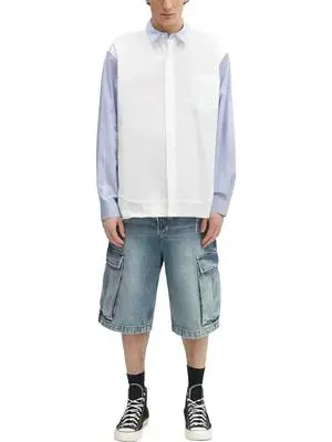 AMBUSH Striped-panel Shirt - White