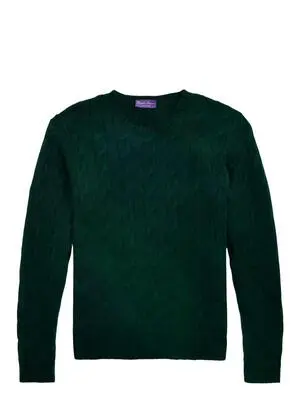 Ralph Lauren Purple Label Cable-knit Jumper - Green