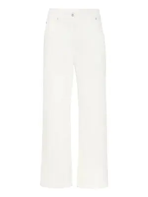 Brunello Cucinelli Cotton Trousers - White