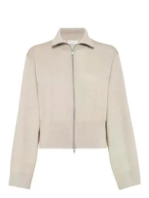 Brunello Cucinelli Zip-front Cardigan - Neutrals